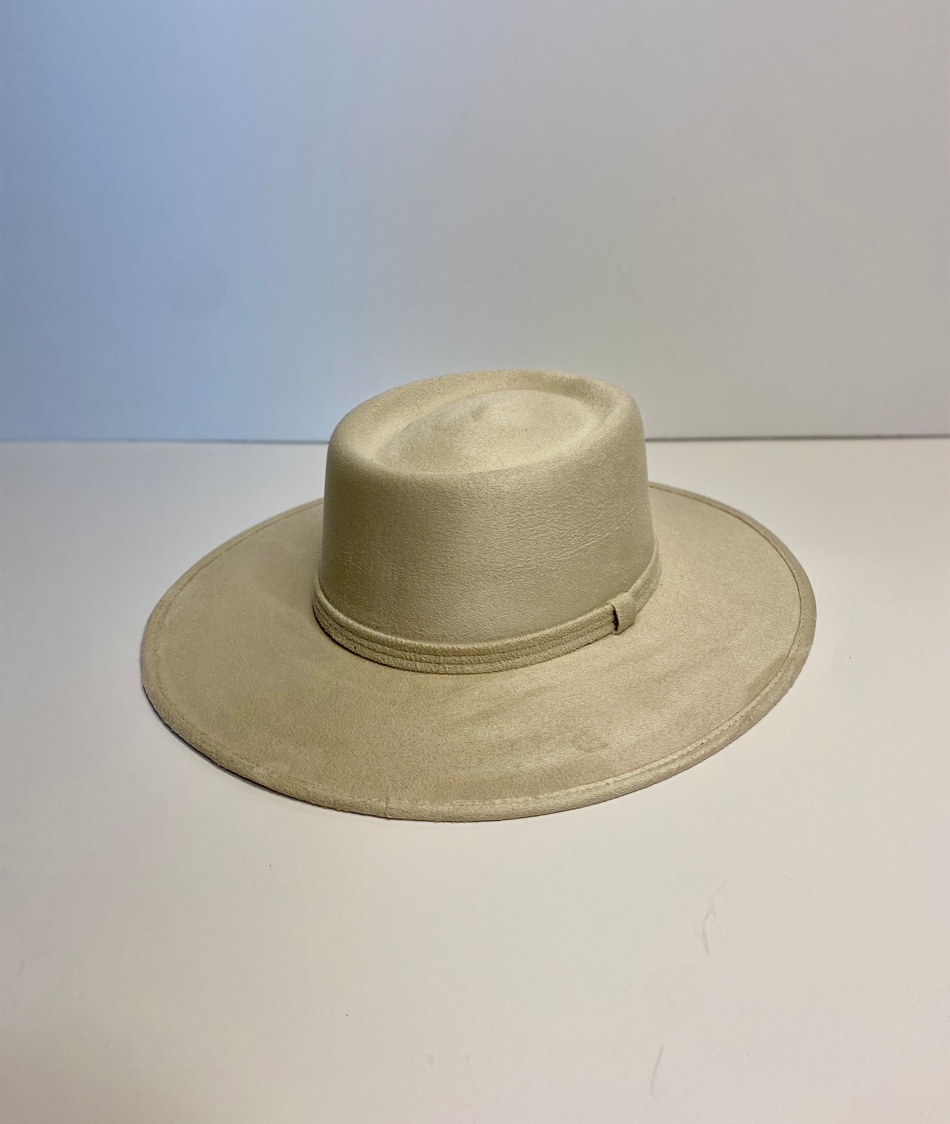 Vegan Suede Boater Hat- Ivory – Wilder and Soul Wholesale