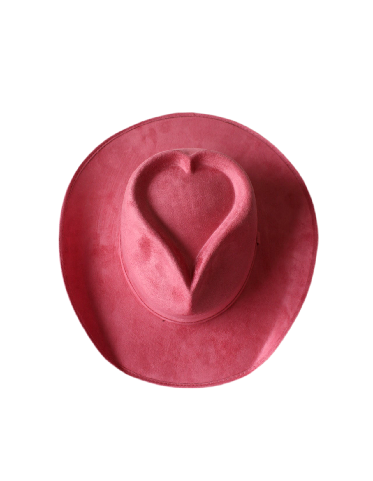 Vegan Suede Heart Shaped Cowboy Hat- Coral – Wilder and Soul Wholesale