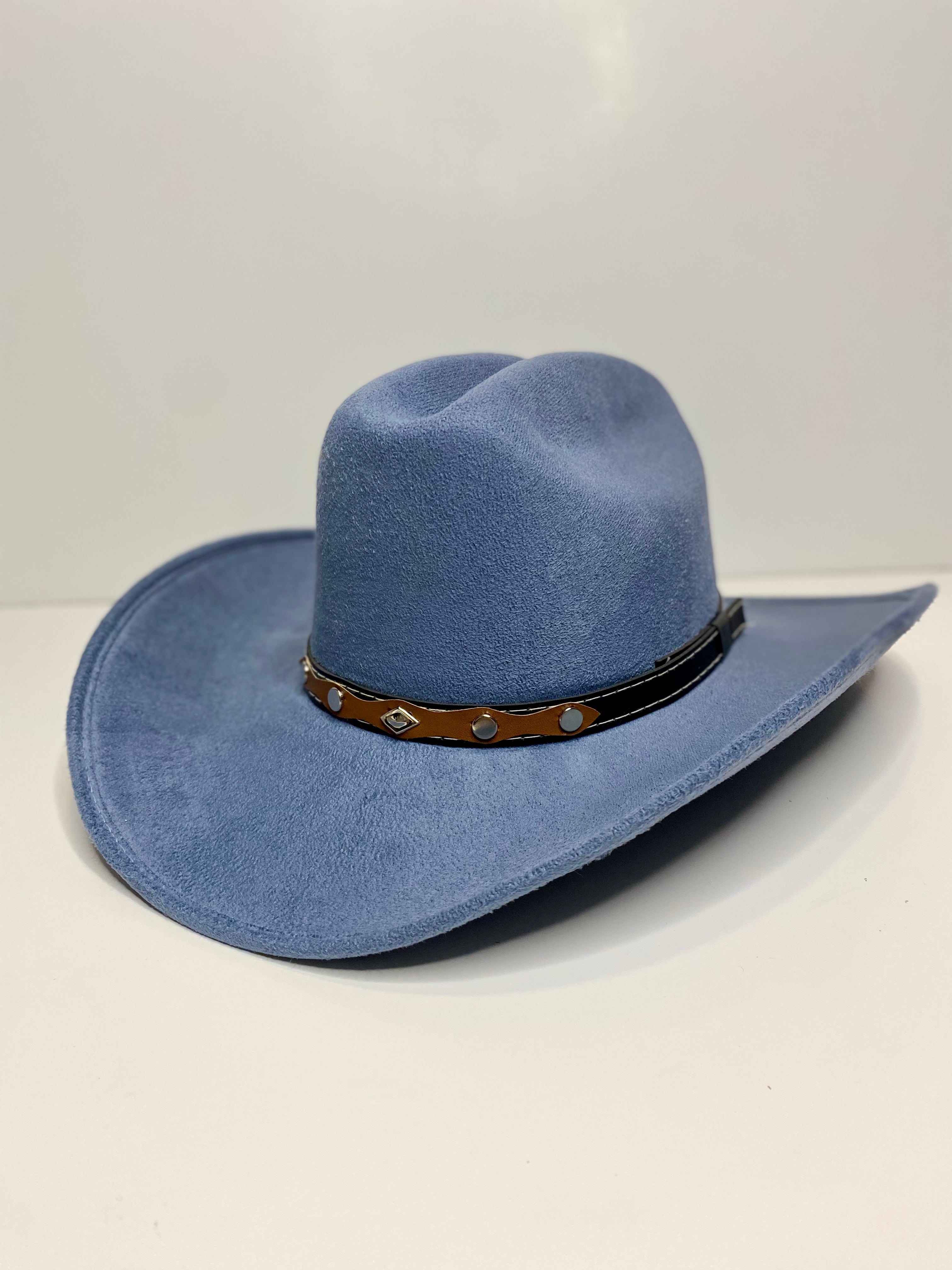 Texana Vegan Suede Cowboy Hat- Peacock Blue – Wilder and Soul Wholesale